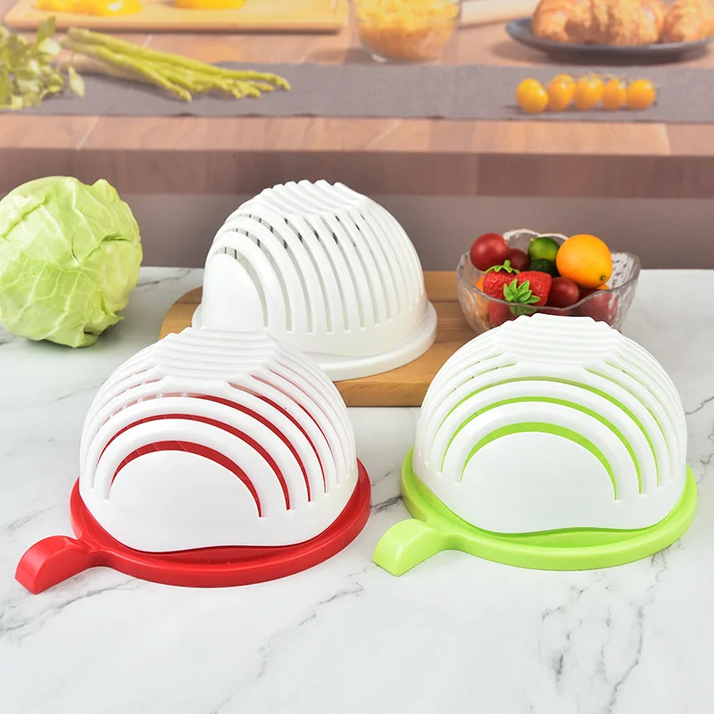 2023 Hot Sale 3 In1 Creative Salad Cutter Bowl Fruit Chopper Slicers ...