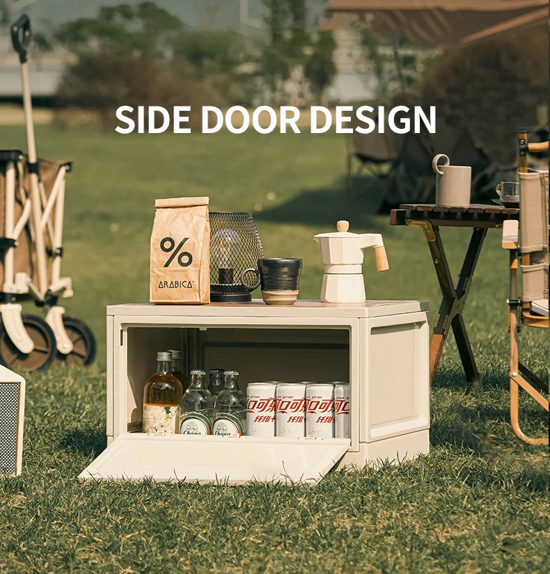 Folding Storage Boxes Camping Outdoor Wooden Cover Collapsible Car ...