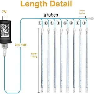 Meteor Shower Rain Lights - 50000 Hours LED Christmas Lights