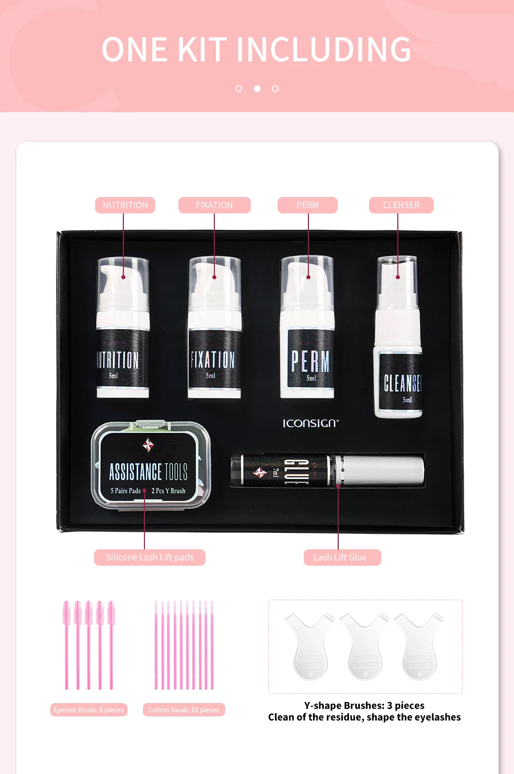 Pump Bottle Iconsign Eyelash Lift Kit Professional Lash And Brow Lift ...
