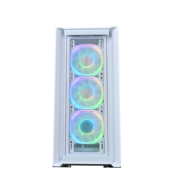 ATX Computer Case with Water Cooling & LED Fans for Gaming