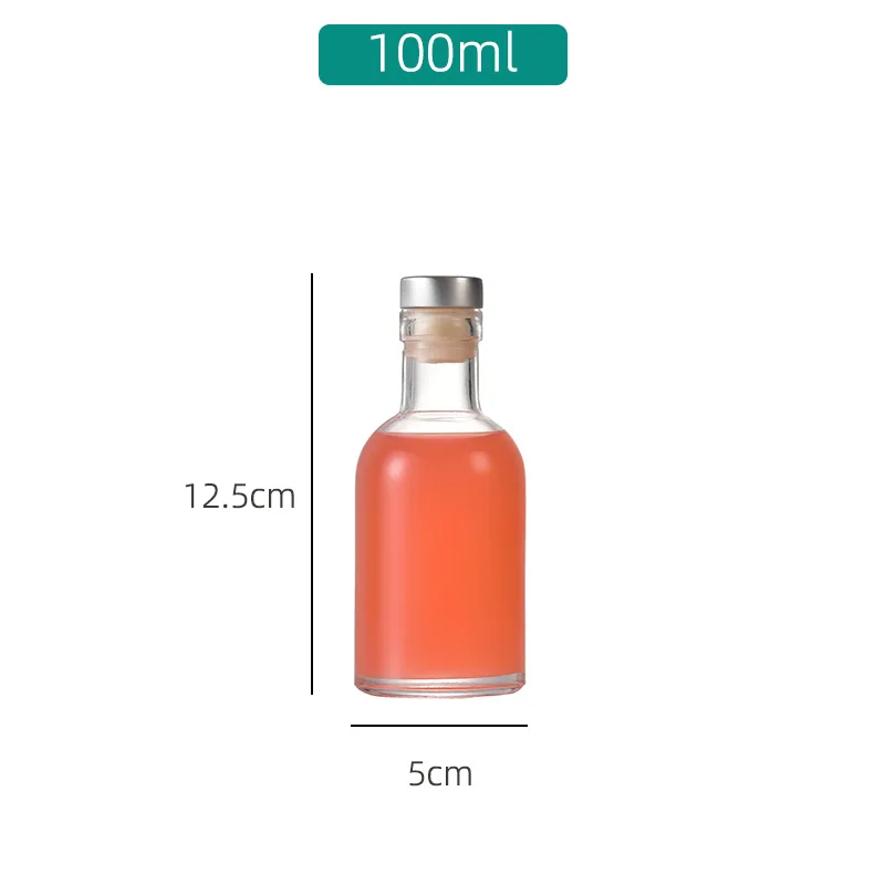 clear Fluted 1l Glass Bottle for Juice Wine Tea Coffee Drinks 250ml ...