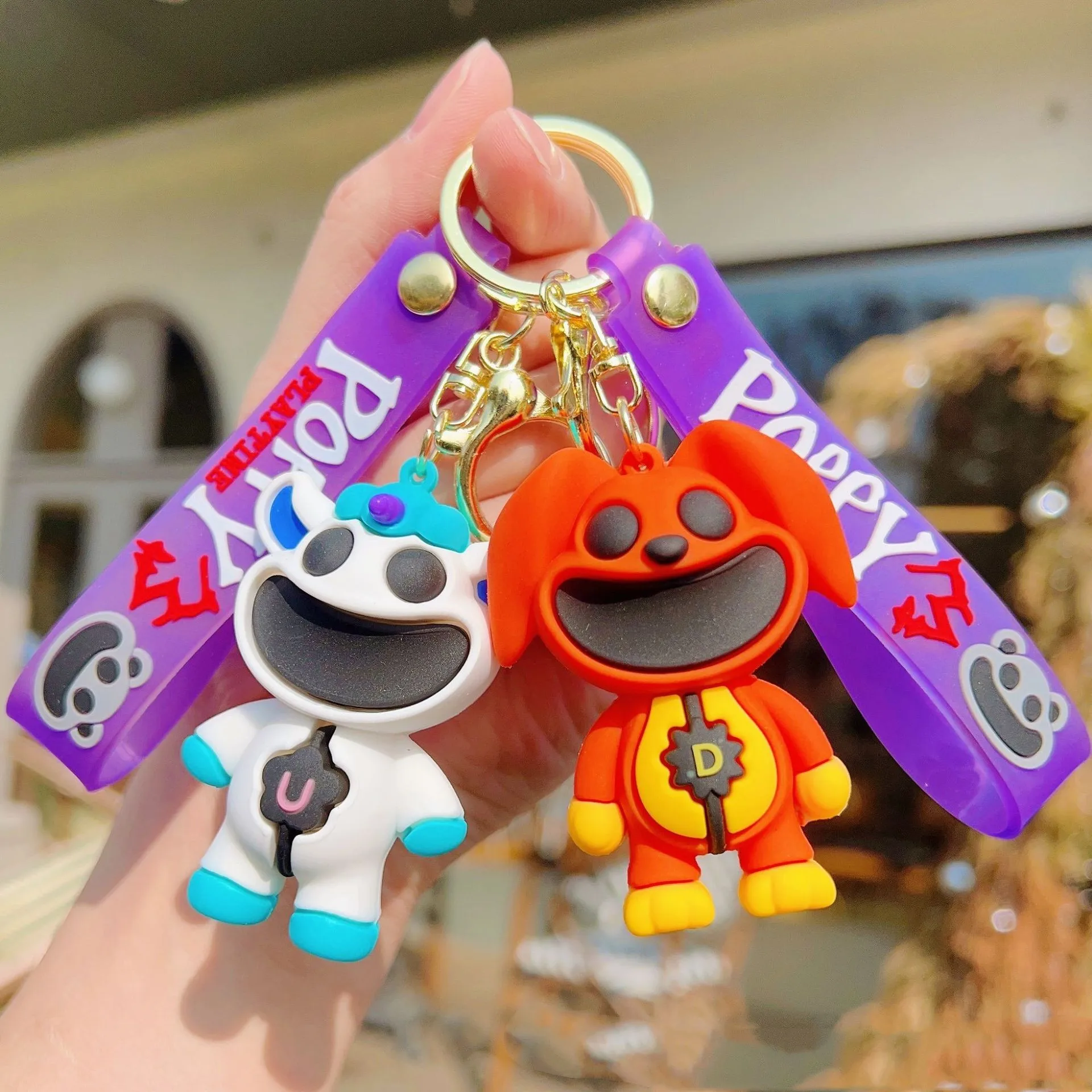 Cartoon Anime Playtime Smiling Critters Silica Gel Key Chains Horror ...