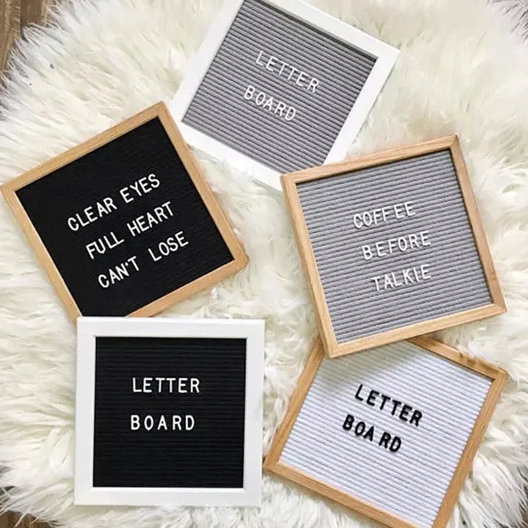 High Quality Rustic Wooden Message Board Diy Decorative Felt Letter ...