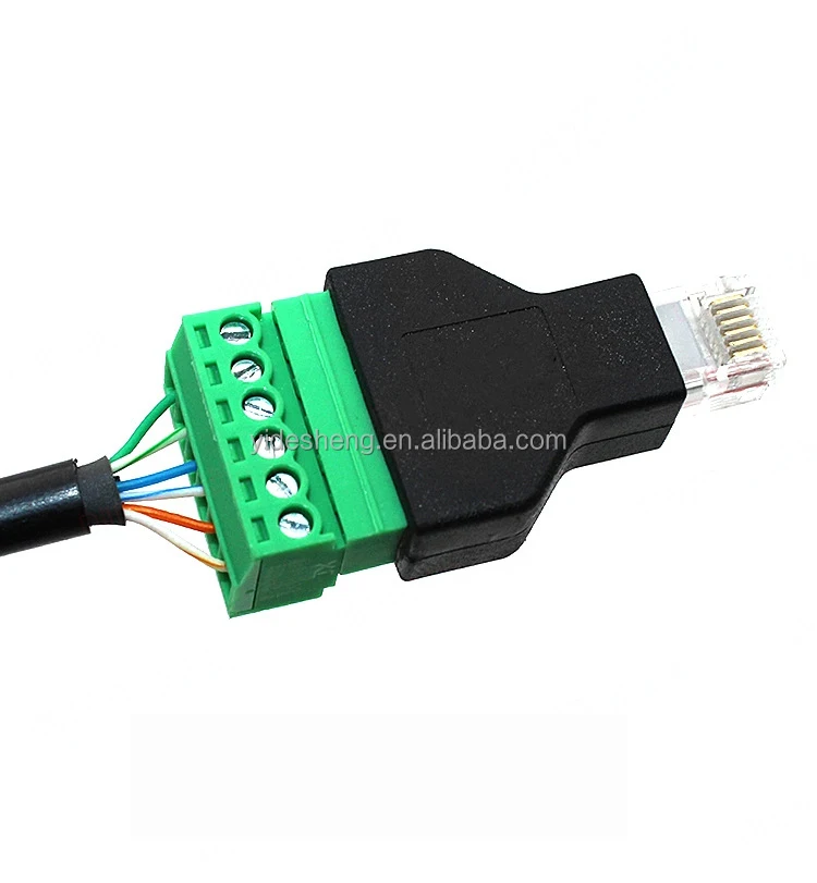 Factory Wholesale RJ12 6P6C Male to 6Pin Screw Terminal Splitter CCTV ...
