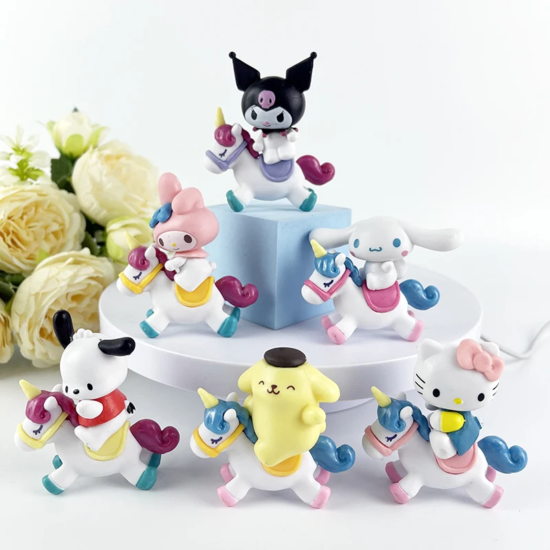 Sanrio Model Melody Cinnamon Kuromi Family Handmade Doll Action Figure ...