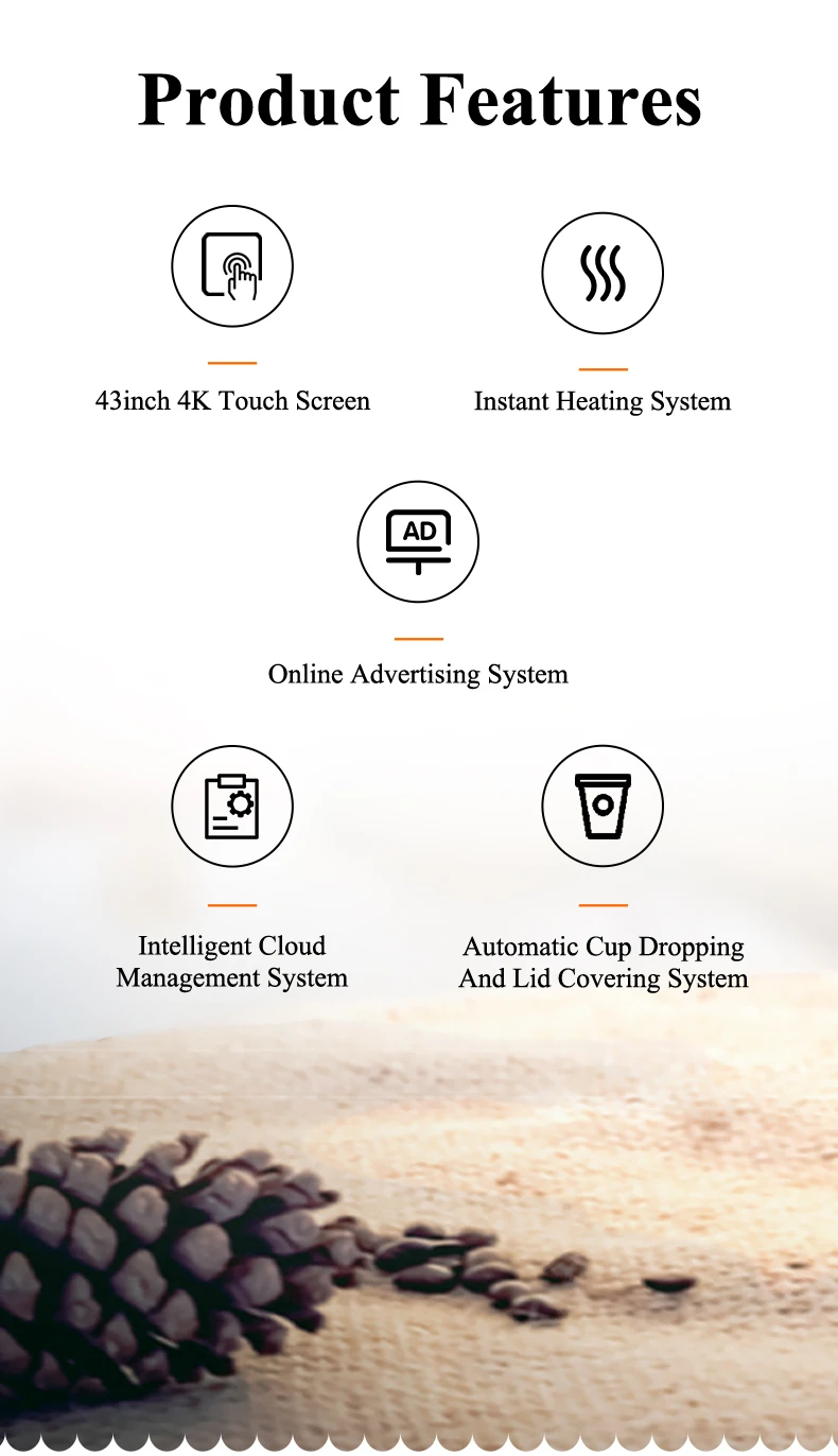 Unmanned Smart Freshly Ground Coffee Vending Machine With Instant ...