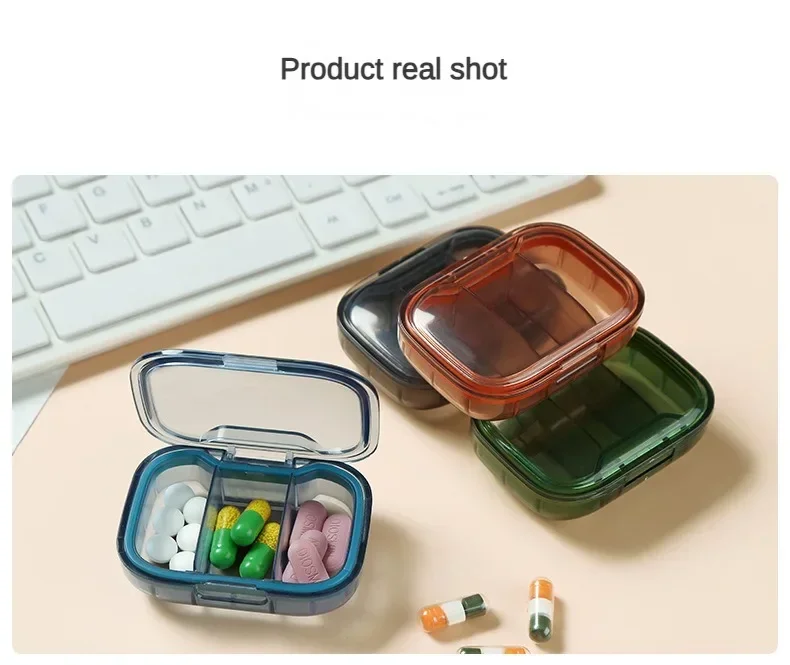 Mini Medicine Pills Box Multifunctional Drug Storage Dispenser Pill ...