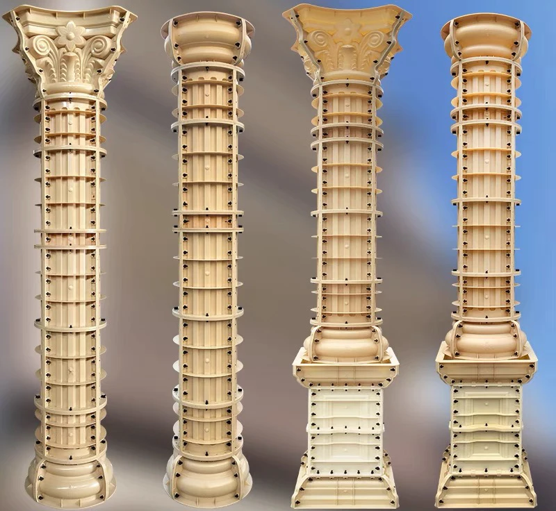 30cm x 360cm ABS Plastic Concrete Round Roman Column Mould for Artistic ...
