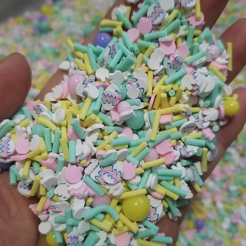 1kg Diy Slime Sprinkles Mini Bunny Bunny Decorated Egg With Acrylic ...