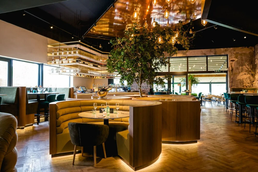 Luxury American Booths - Curved, Modern Design for Restaurants