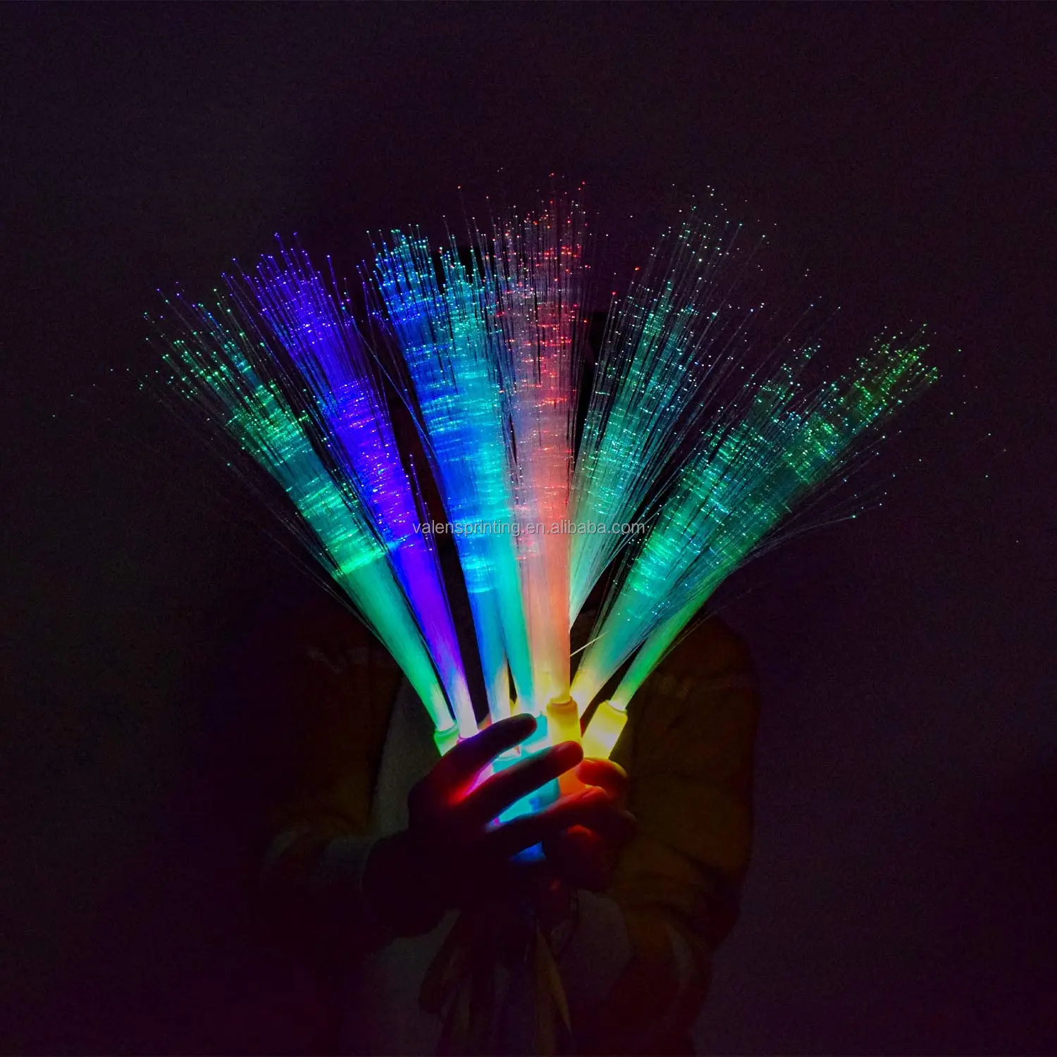 LED Glow Fiber Wand Stick Optic Wand Flashing for Party Favors