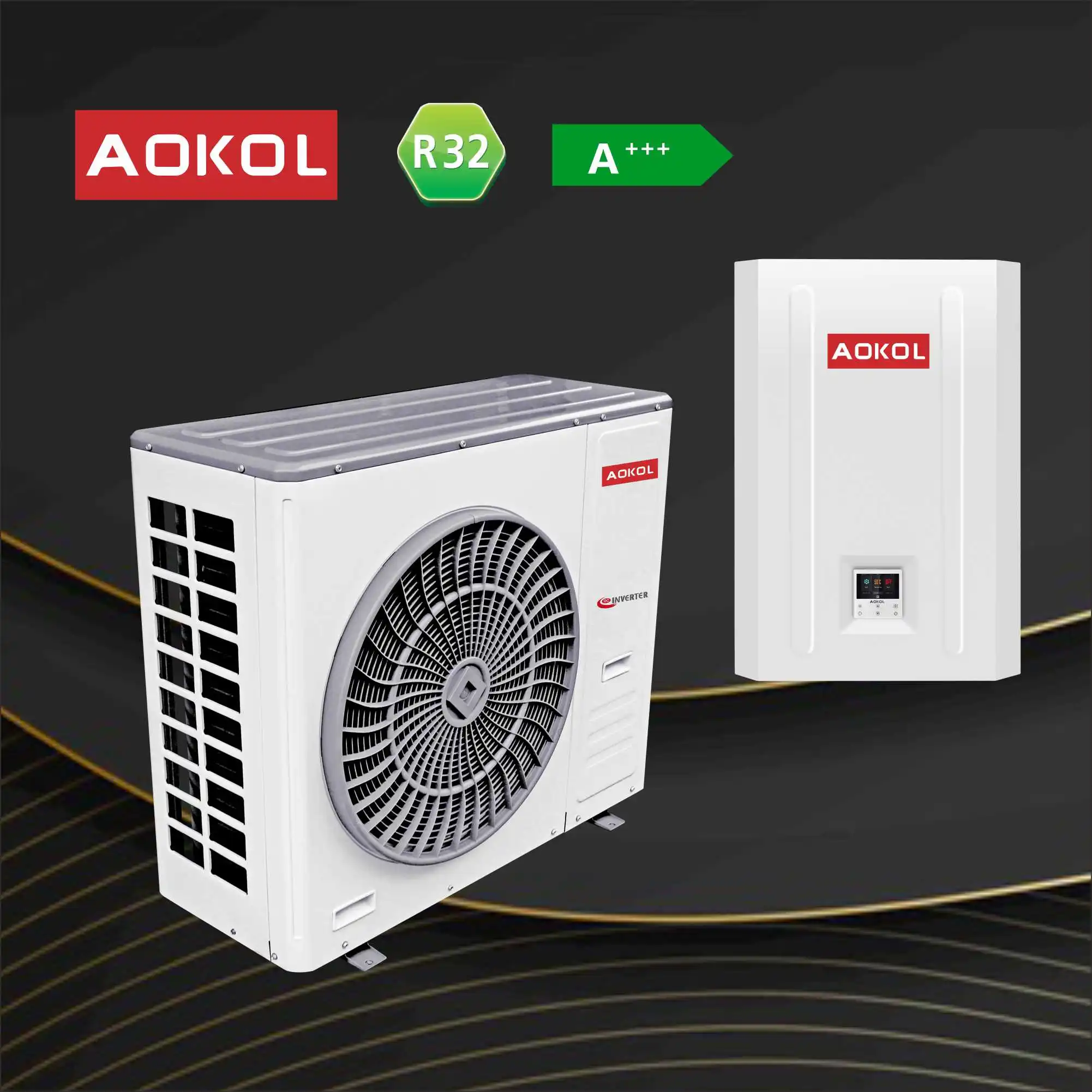 China R32 air to Water 10kw Heat Pump Split ErP Heat PumpsA+++,EVI ...