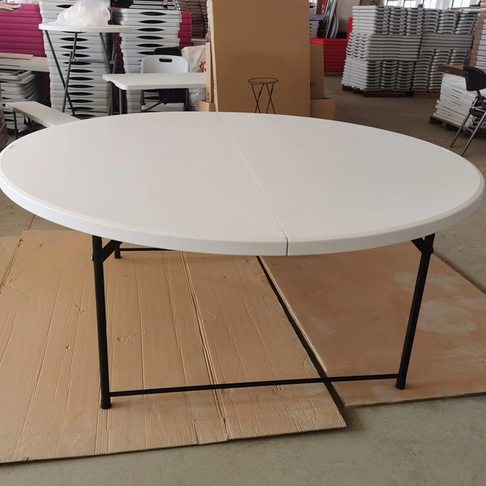 6ft 72inch Hdpe Tabletop 10 Seater Wedding Banquet Dining Foldable ...