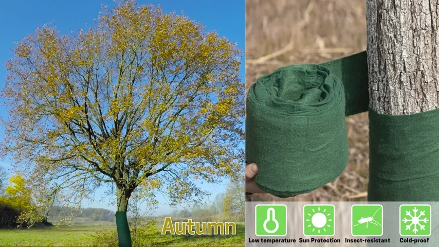 Customized Color Tree Protector Wraps Winter Trunk Guard Wine Red ...