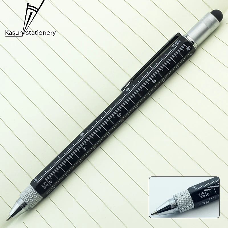 Custom 6 in 1 Metal Tool Multi Function Pen With Logo Wholesale Stylus ...
