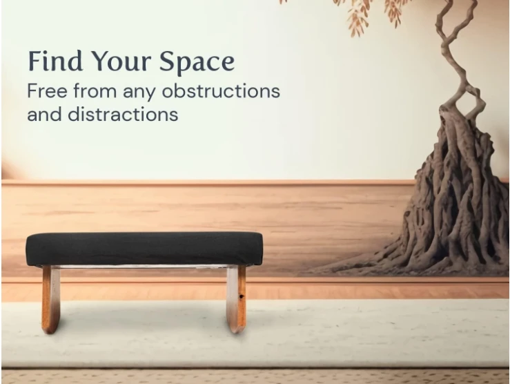 Portable Folding Ergonomic Yoga Bench Bamboo Meditation Bench With ...