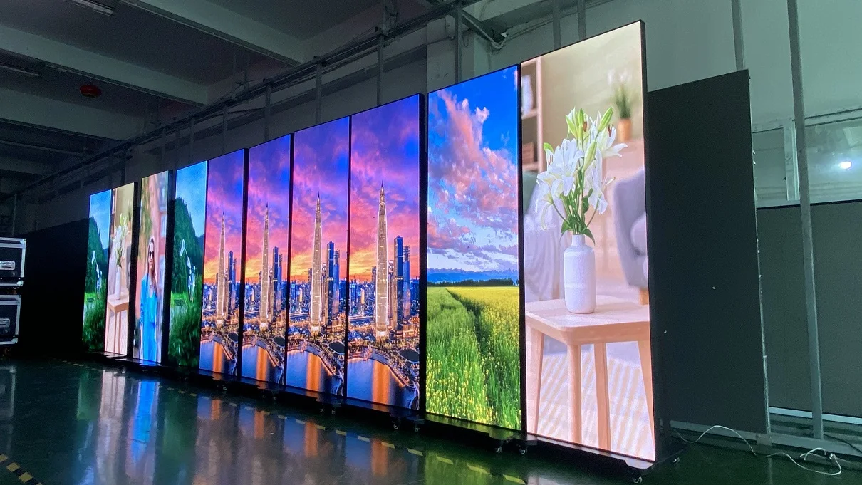 49 Inch Monitor Indoor Smd Slim Led Poster Display Screen Curtain Shelf ...