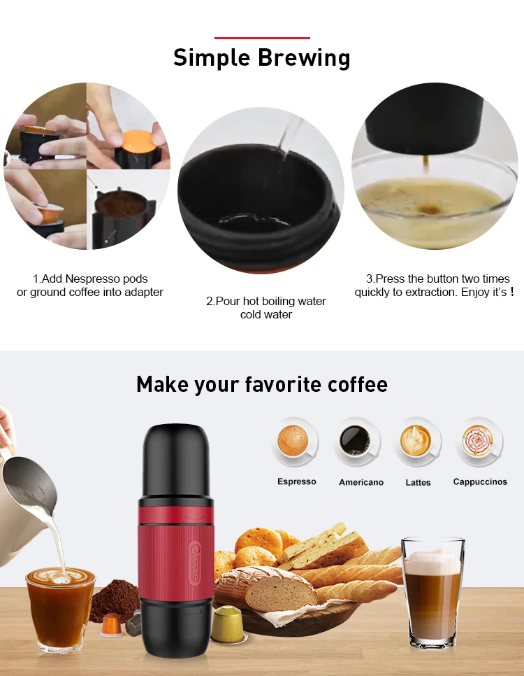 Italian Mini Single Cup Manually Operated Instant Espresso Capsule ...