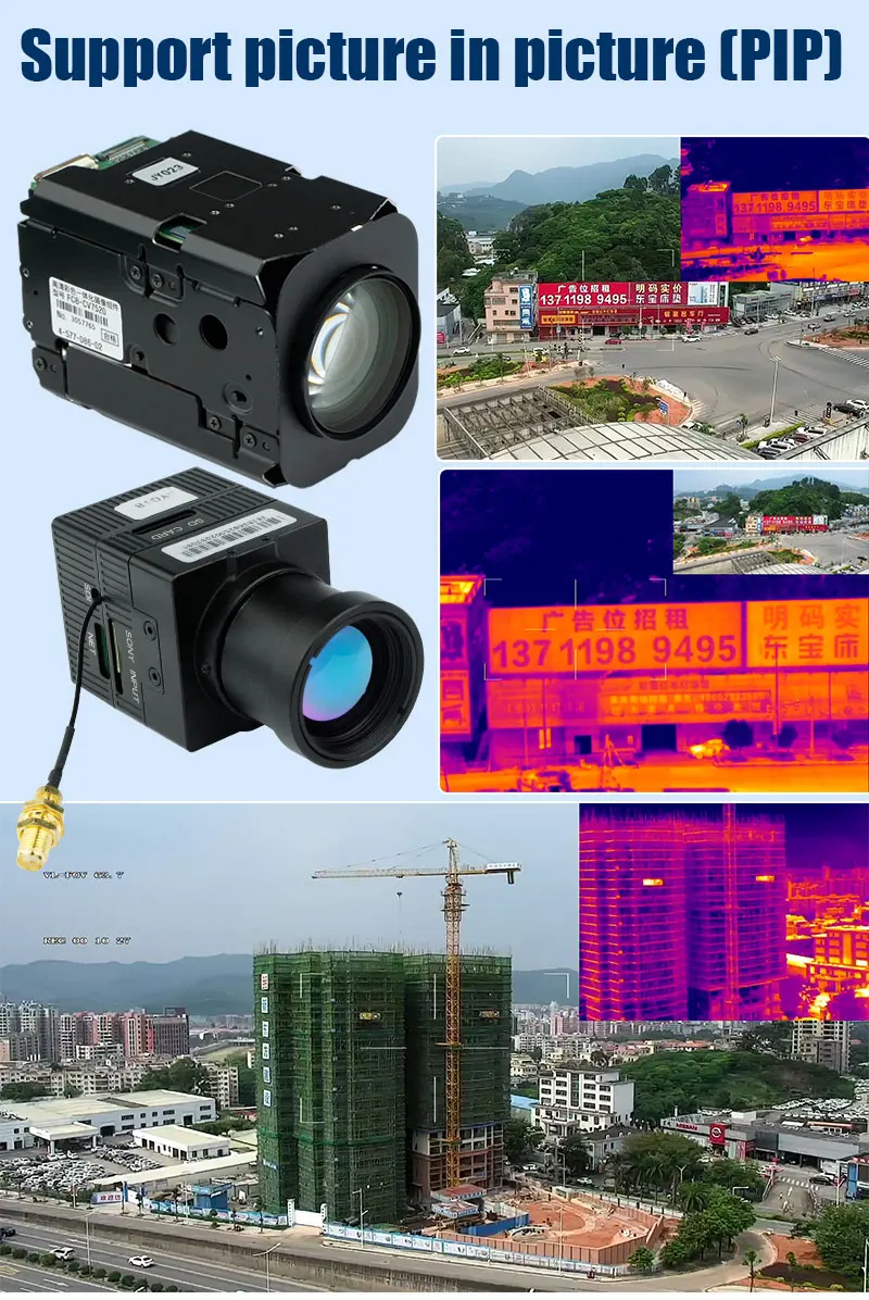 Thermal Camera for Drone Gimbal - 50mm & 25mm SDI TTL RS232