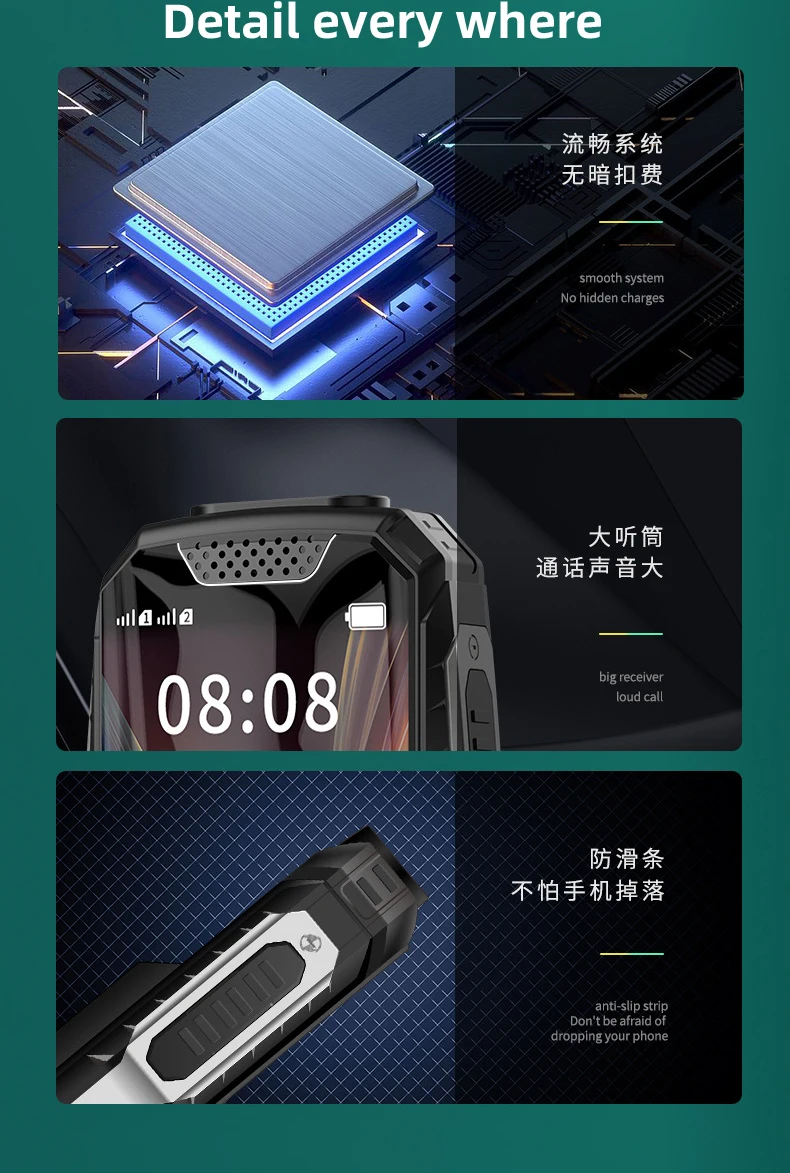 W2019 Rugged Phone - Long Standby, Big Battery, Cheap