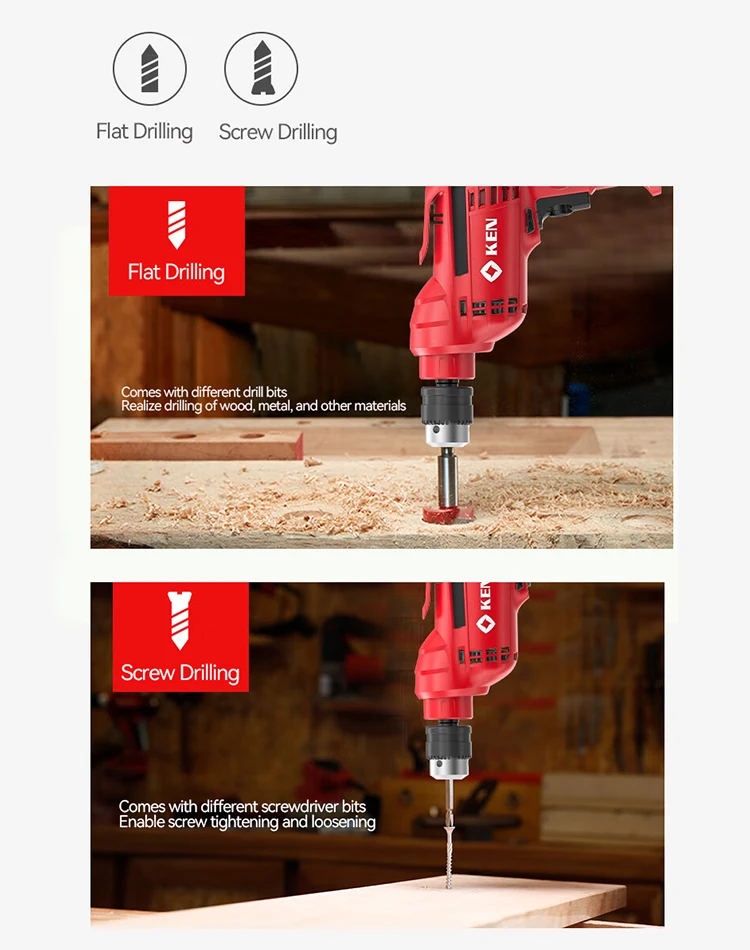 Ken Hand Drill Machine 6520er Drill Power Tools 580w Hand Drill - Buy ...