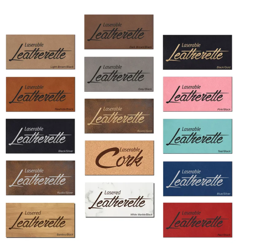 Laser Engraving Leather Blanks Laserable Leatherette Sheets Laser Blanks Leather Patch Mouse Pad ...