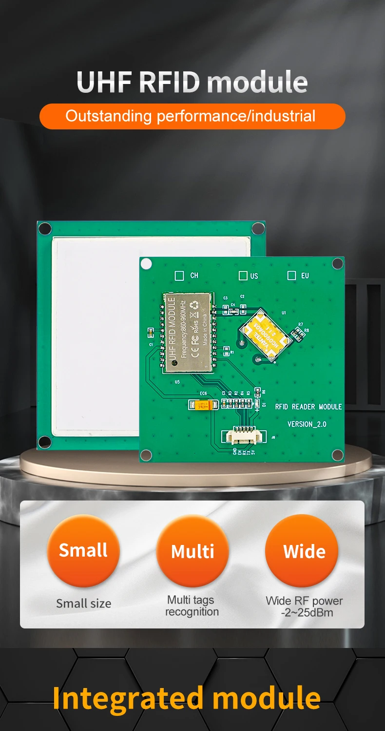 Fonkan RFID Tag Reader Module - UHF RFID for Access Control