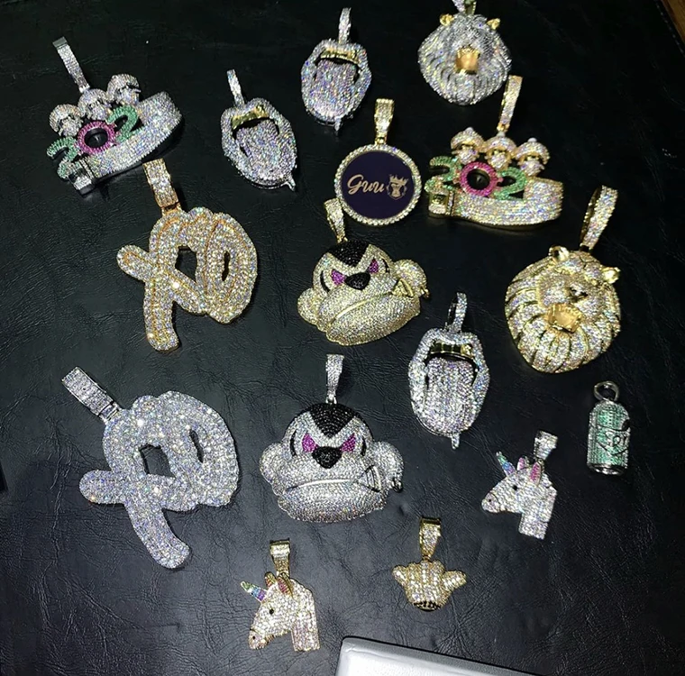 Big Baguette Hip Hop Rapper Jewelry Fashion Personalized Letter ...