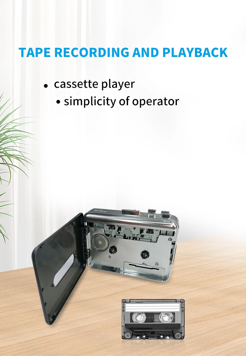 Portable Stereo Walkman Auto Reverse Cassette Player With Earphone,Tape ...