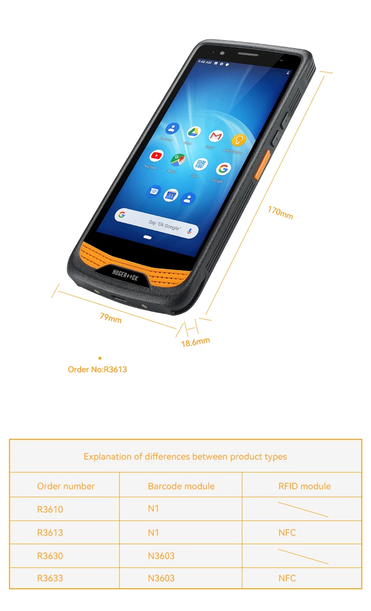 R36 Barcode Scanner Case Android Pda Nfc Tag Reader Module Rugged Handheld Pos Android Terminal ...