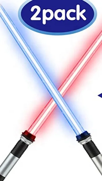 2 In 1 Retractable Light-saber With Sound Led Laser Sword Colorful ...