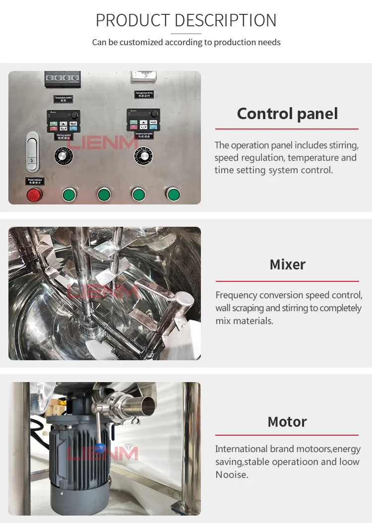 Customized Stainless Steel Mixing Tank 500l Mixing Tanks with Agitator ...