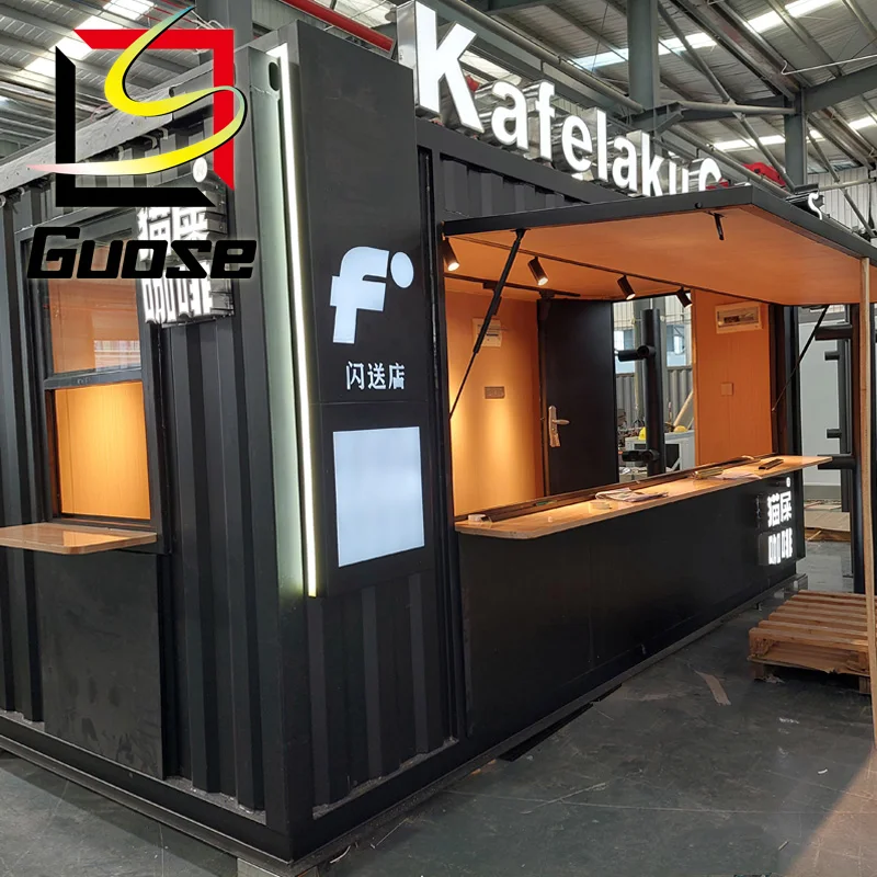 20ft 40ft prefab whole assemble container coffee shop shipping ...