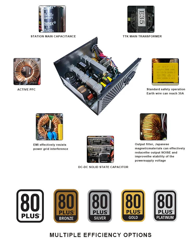 Oem Psu Computer Power Supply Server Atx 110-230v Gpu/cpu/hdd 200w 300w ...
