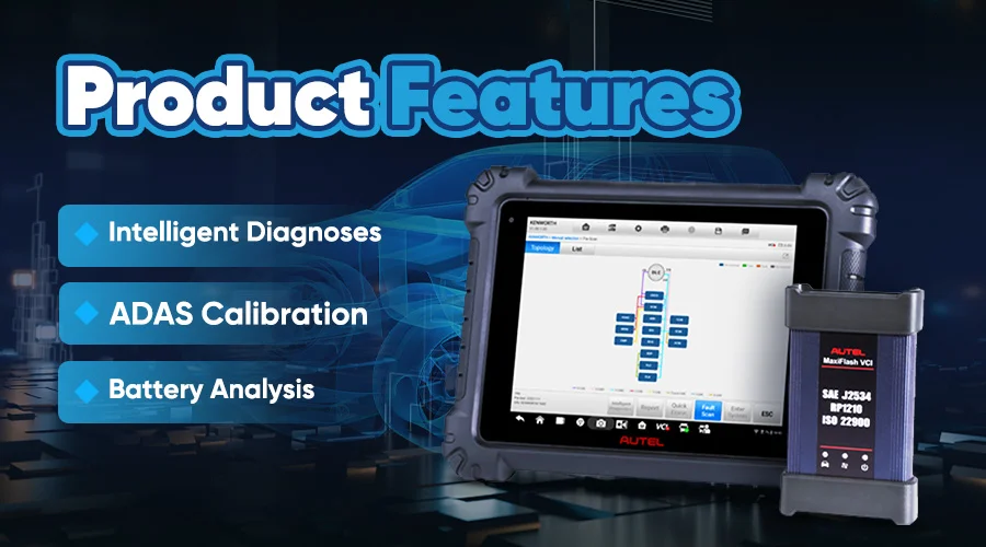 Autel Maxisys Ms909cv Bluetooth Heavy Duty Vehicle Diagnostic Scanner