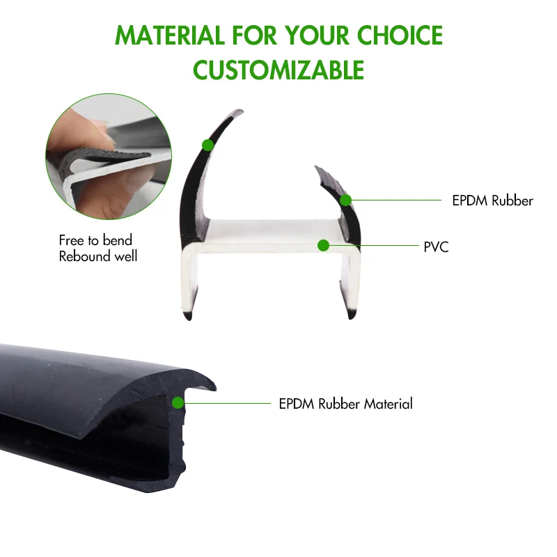 Shipping Container Door EPDM Insulation PVC H Shape Seal Strip