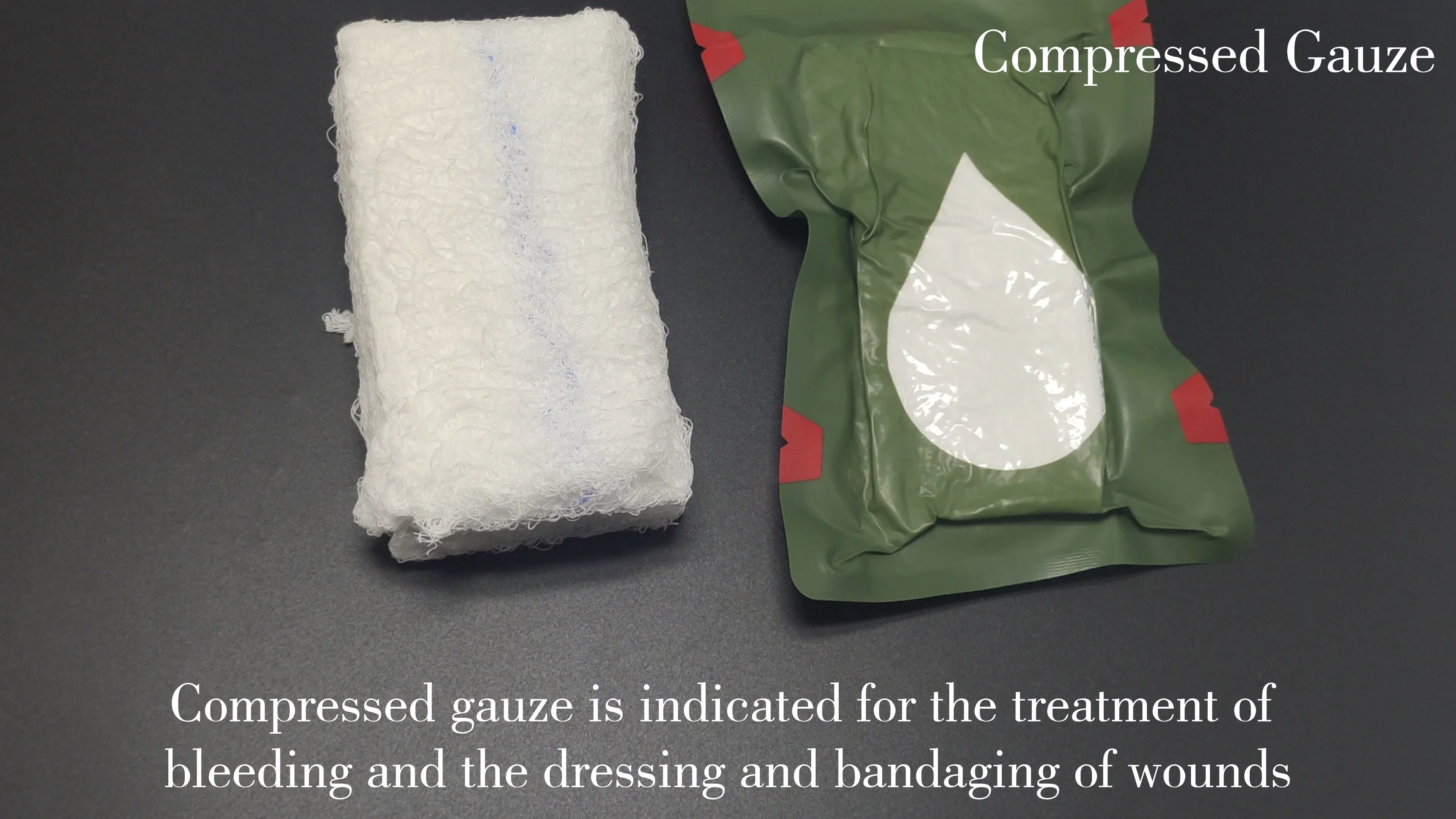 High Quality Sterile Flat Roll Z-folded Compressed Gauze For Wound ...