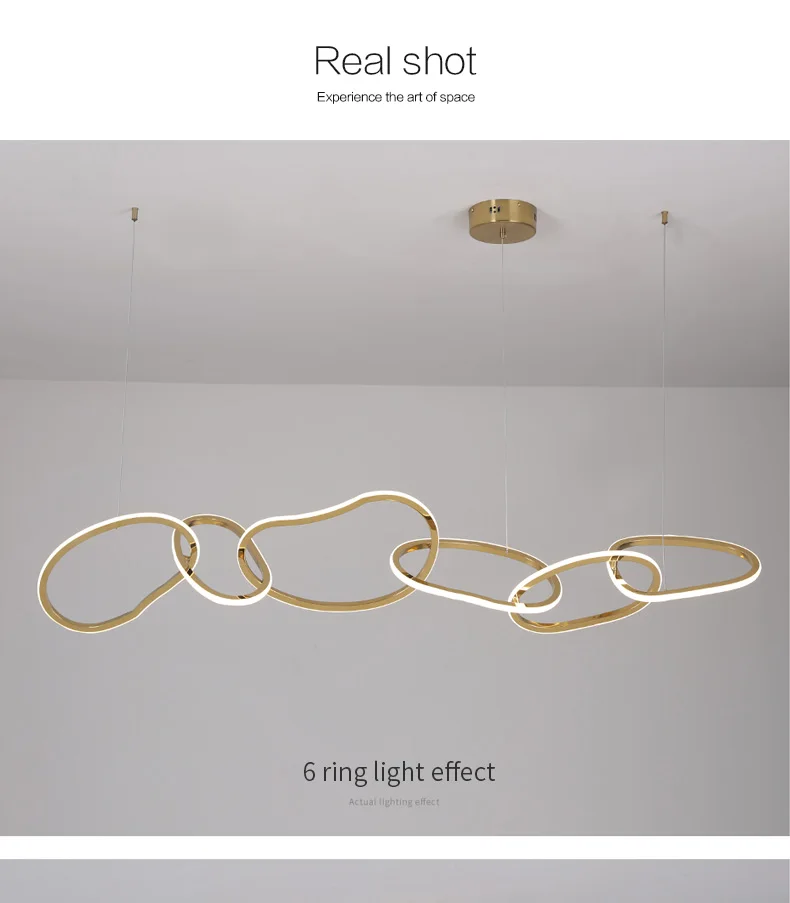 Modern Indoor Lighting - Custom Irregular Ring Chandelier