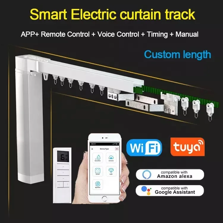 Electric Curtain Track With Super Quiet Curtain Motor Ka60a By Remote ...