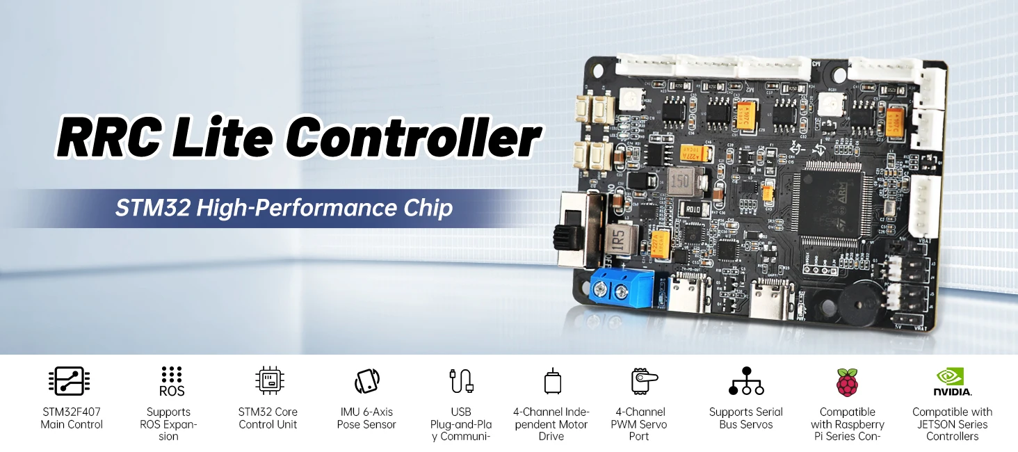 RRC Lite Controller with STM32 Chip for Raspberry Pi 5 - Integrated IMU ...