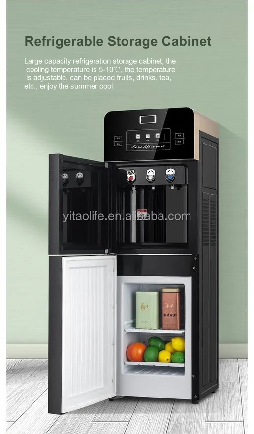 Water Dispenser with Vertical Compressor Cooling Mechanism