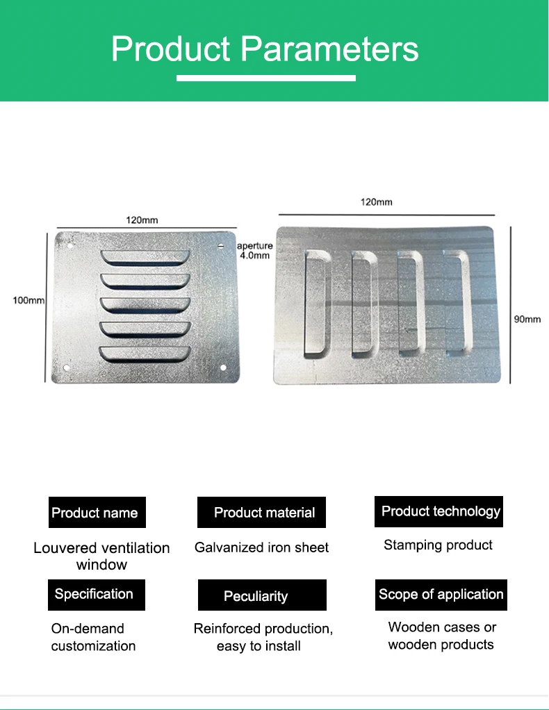 Louver Wooden Box Ventilation Panel Galvanized Iron Sheet Air Vent ...
