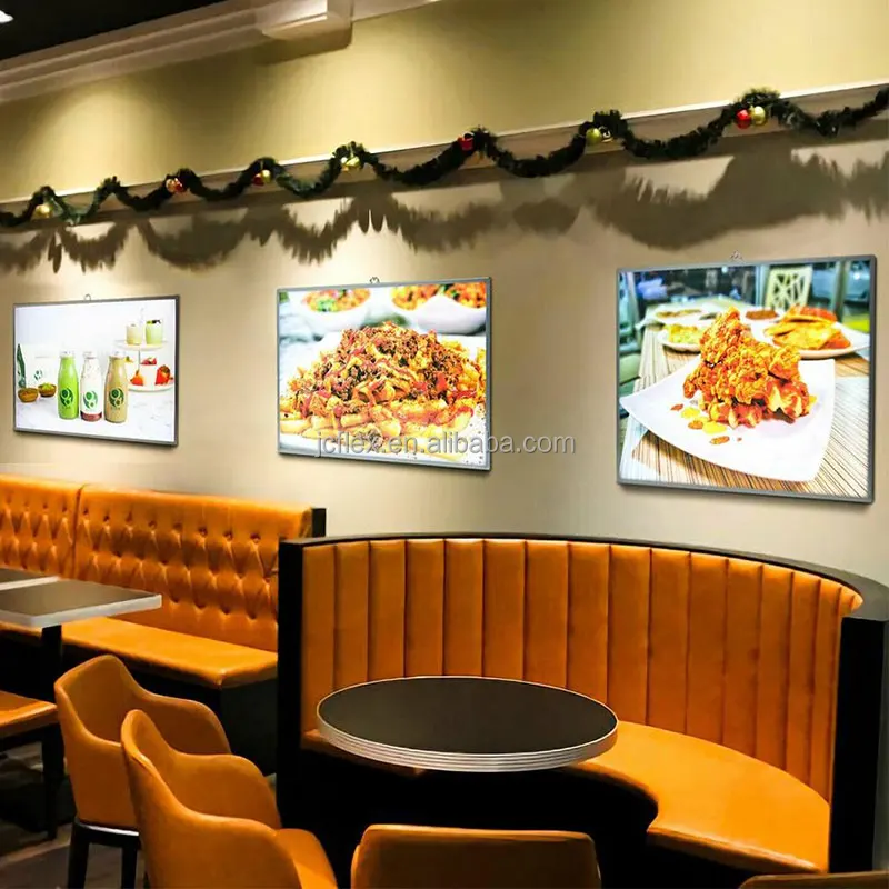 Aluminum Frame A4 Size Led Photo Tempered Glass Light Box Slim Thin ...