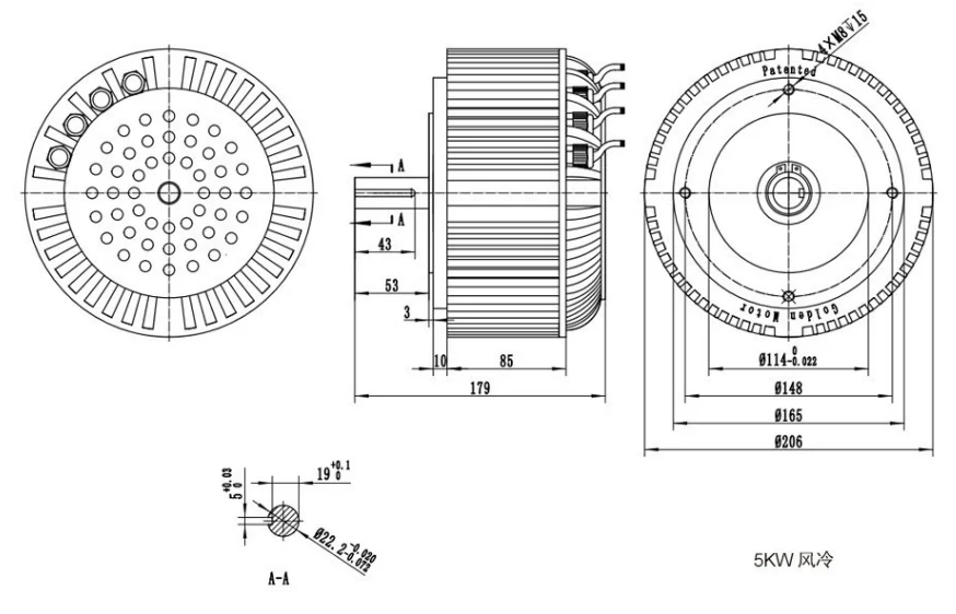 48v 72v 96v 10kw Bldc Electric Motor For Ev & Oem | Wholesale