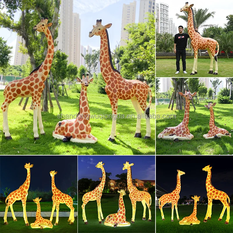 Outdoor Garden Life Size Fiberglass Jungle Safari Animal Props for ...