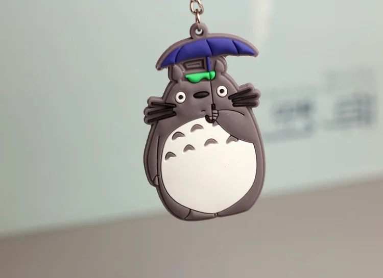 Soft Pvc Cartoon Figure Totoro Key Chain Key Ring Cute Anime 3d Double ...