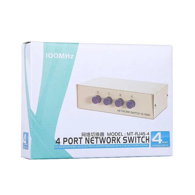4port Network Switch Splitter Selector Hub 4-in 1-out Or 1-in 4-out ...