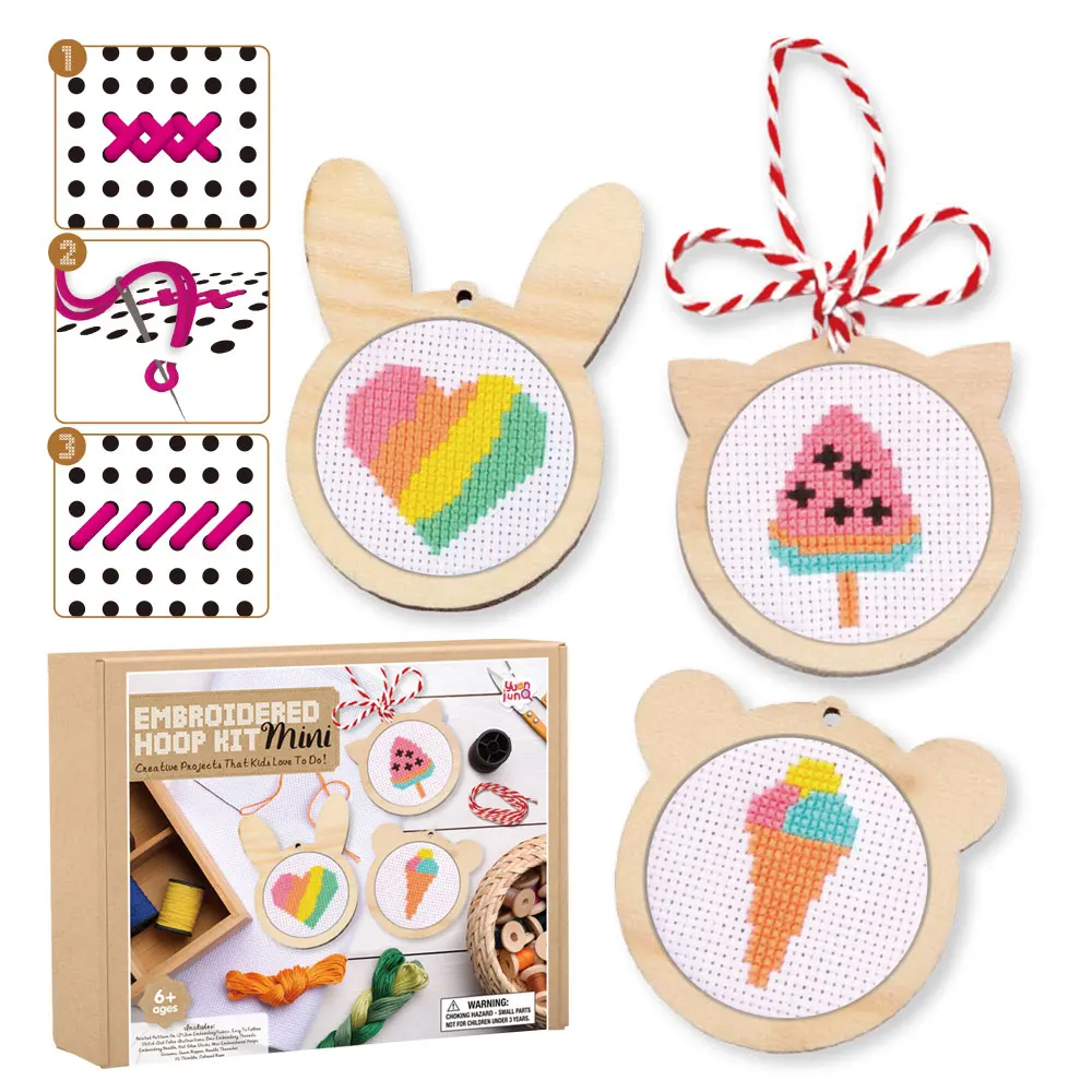Mini Embroidery Starter Kit With Patterns and Instructions Cross Stitch ...
