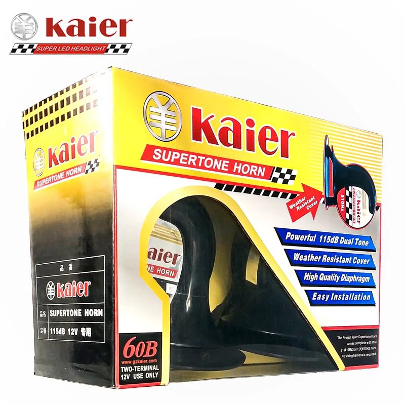 Hot Sale Kaier Car Horn Super Load 12v Snail Horn Electric Horn For Japanese Car And American ...